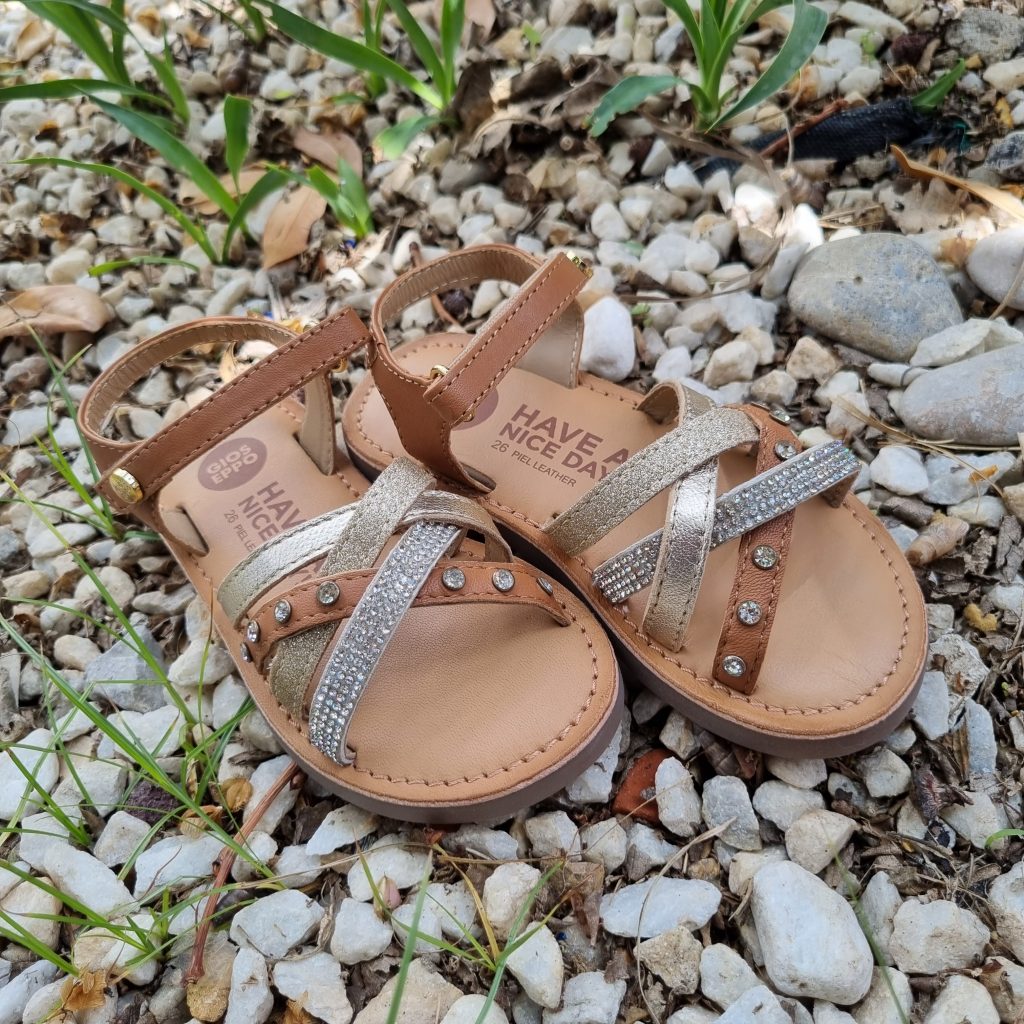 Sandalia joya camel niña - GIOSEPPO - Uhane